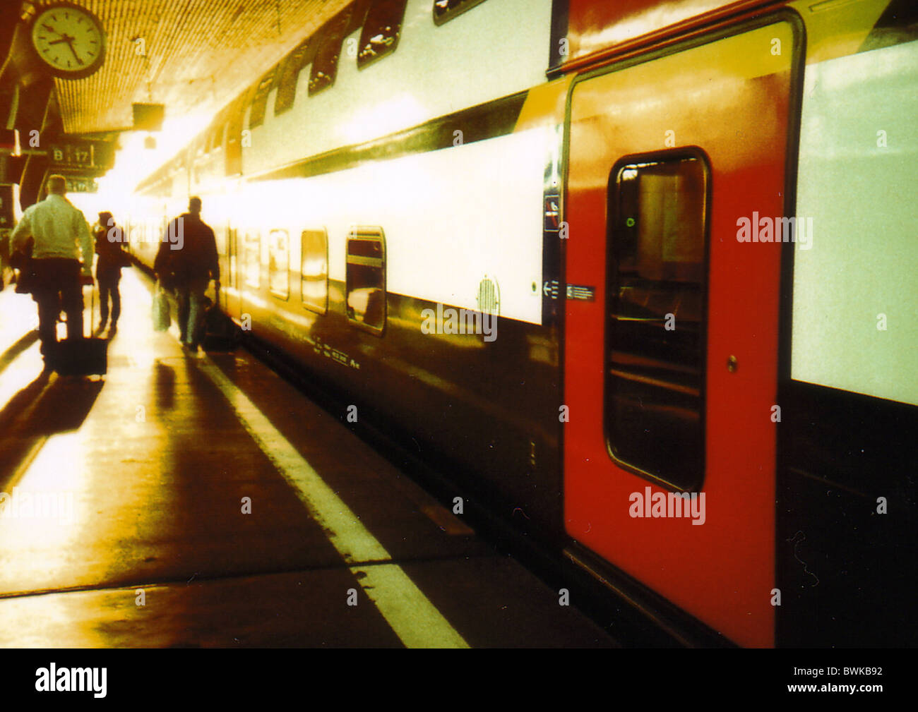 Swiss Federal Railways double jailers train road railway railroad ...