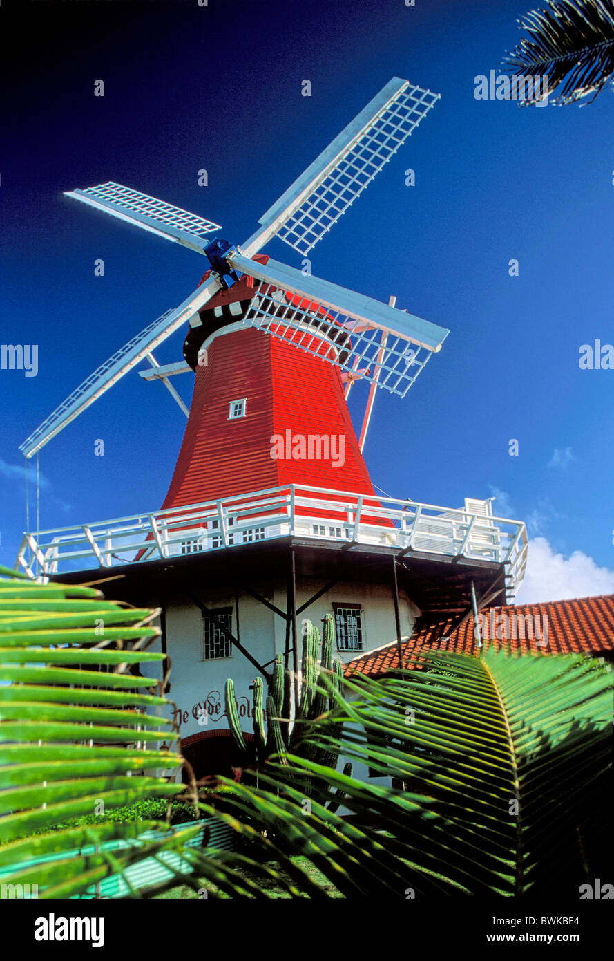 Caribbean Aruba Old Mill Oranjestad windmill Stock Photo - Alamy