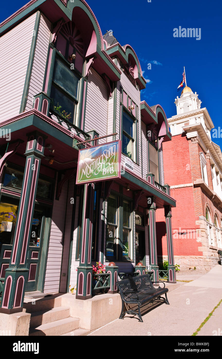 Morning Song B&B and the Walsh Library, Ouray, Colorado Stock Photo - Alamy