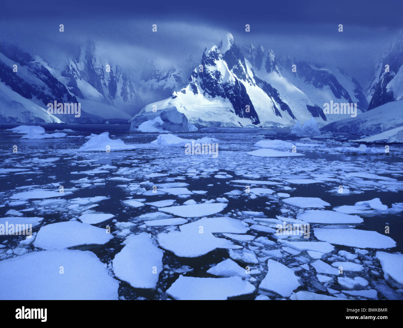 Ice shoals near the Antarctic Circle, Graham Land, Antarctic Peninsula ...