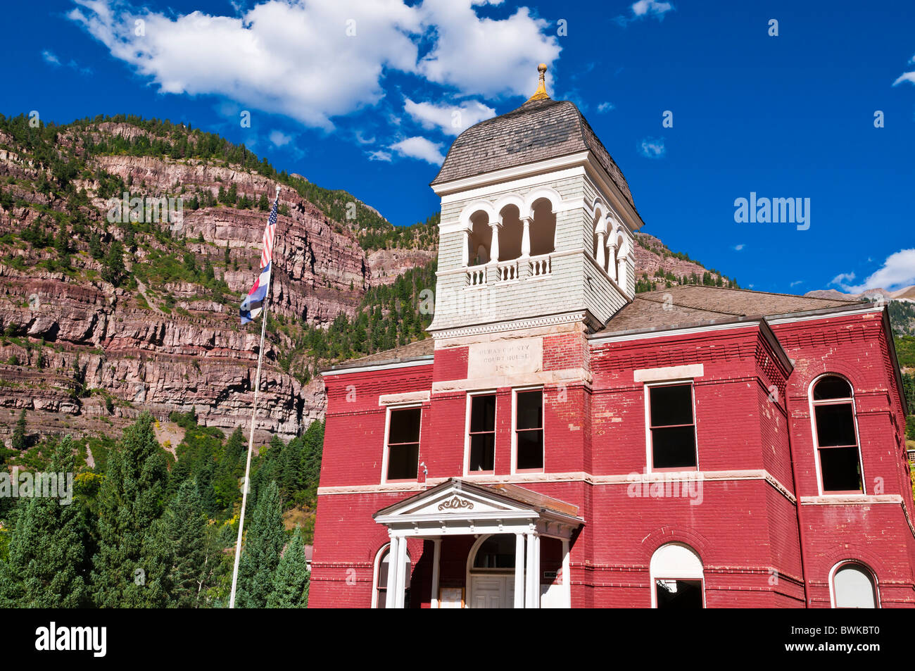 The historic Ouray County Court House, Ouray, Colorado Stock Photo - Alamy
