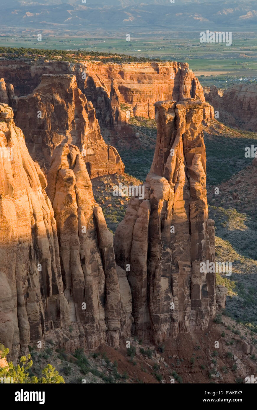 scenery rock cliff erosion valley mountains plateau gulch Colorado ...