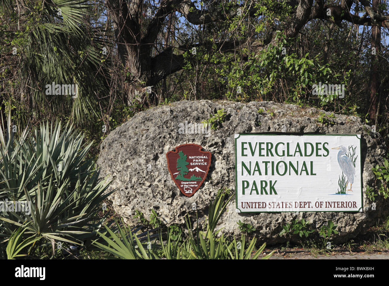 entrance area Everglades national park direction Anhinga Trail flamingo ...