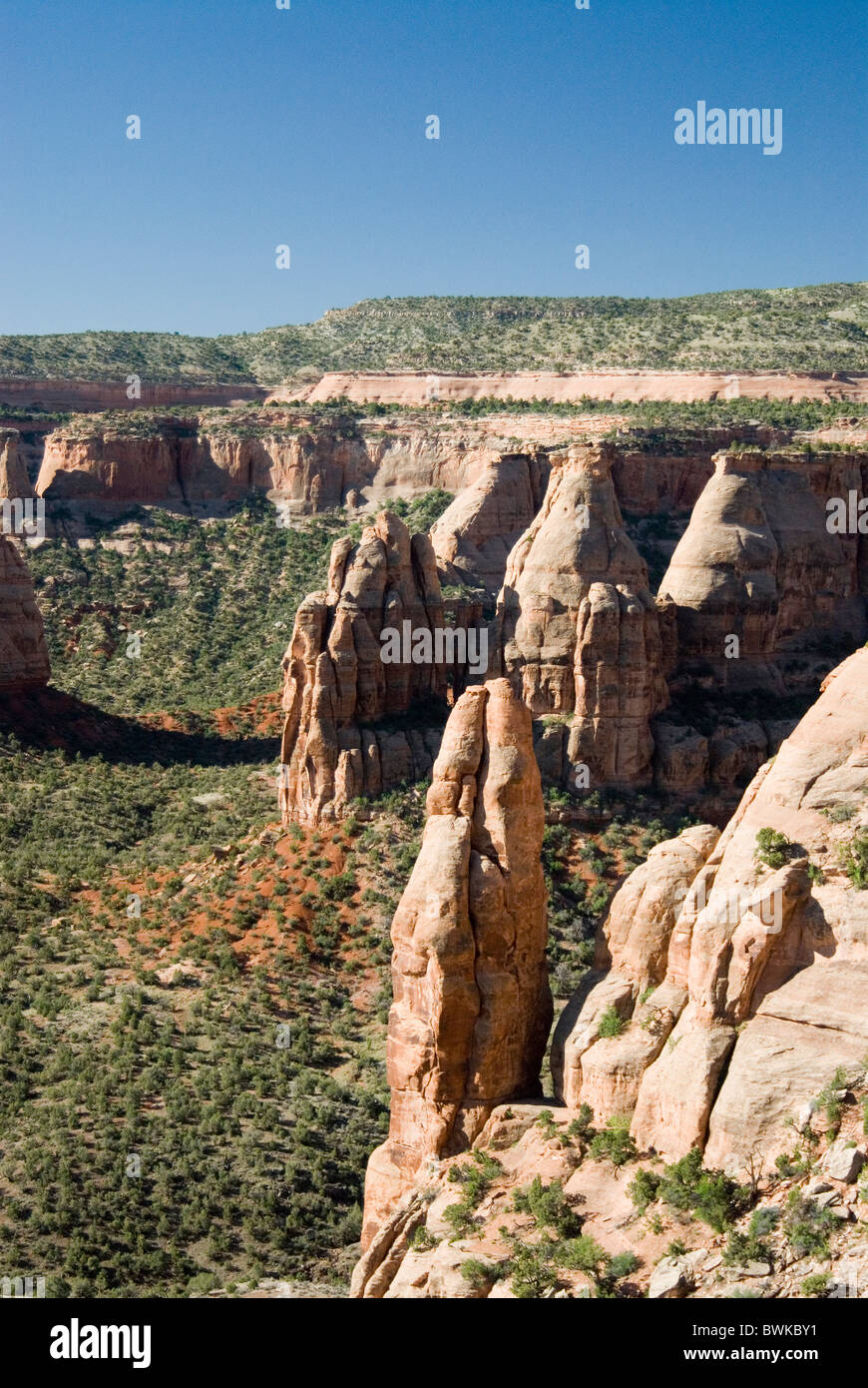 scenery rock cliff erosion valley mountains plateau gulch Colorado ...