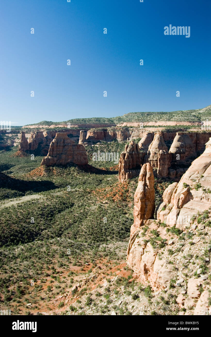 scenery rock cliff erosion valley mountains plateau gulch Colorado ...