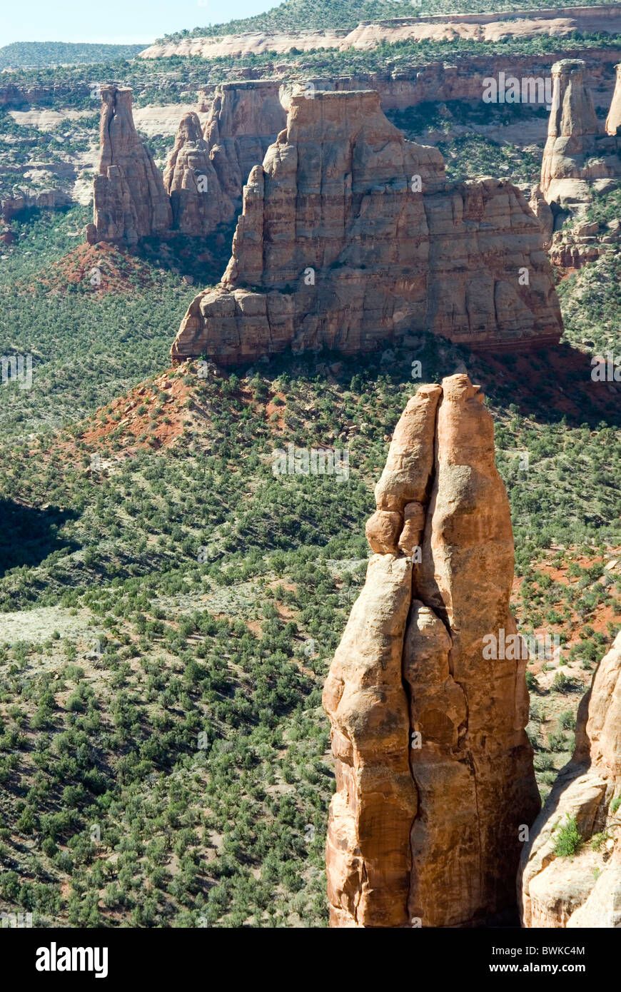 scenery landscape rock erosion valley mountains plateau gulch Colorado ...