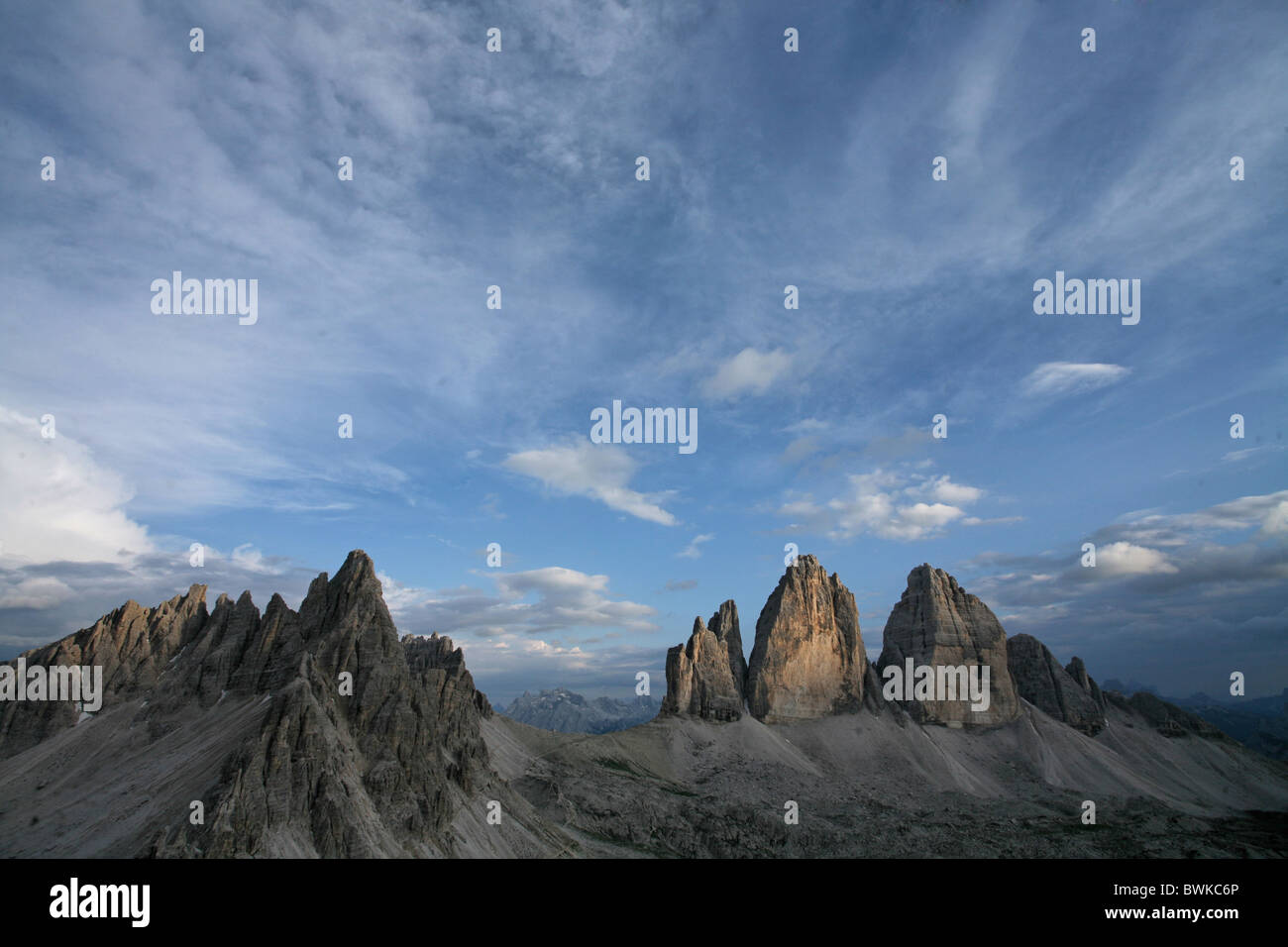 scenery landscape mountains Alps Sexten Dolomites Paternkofel Three ...