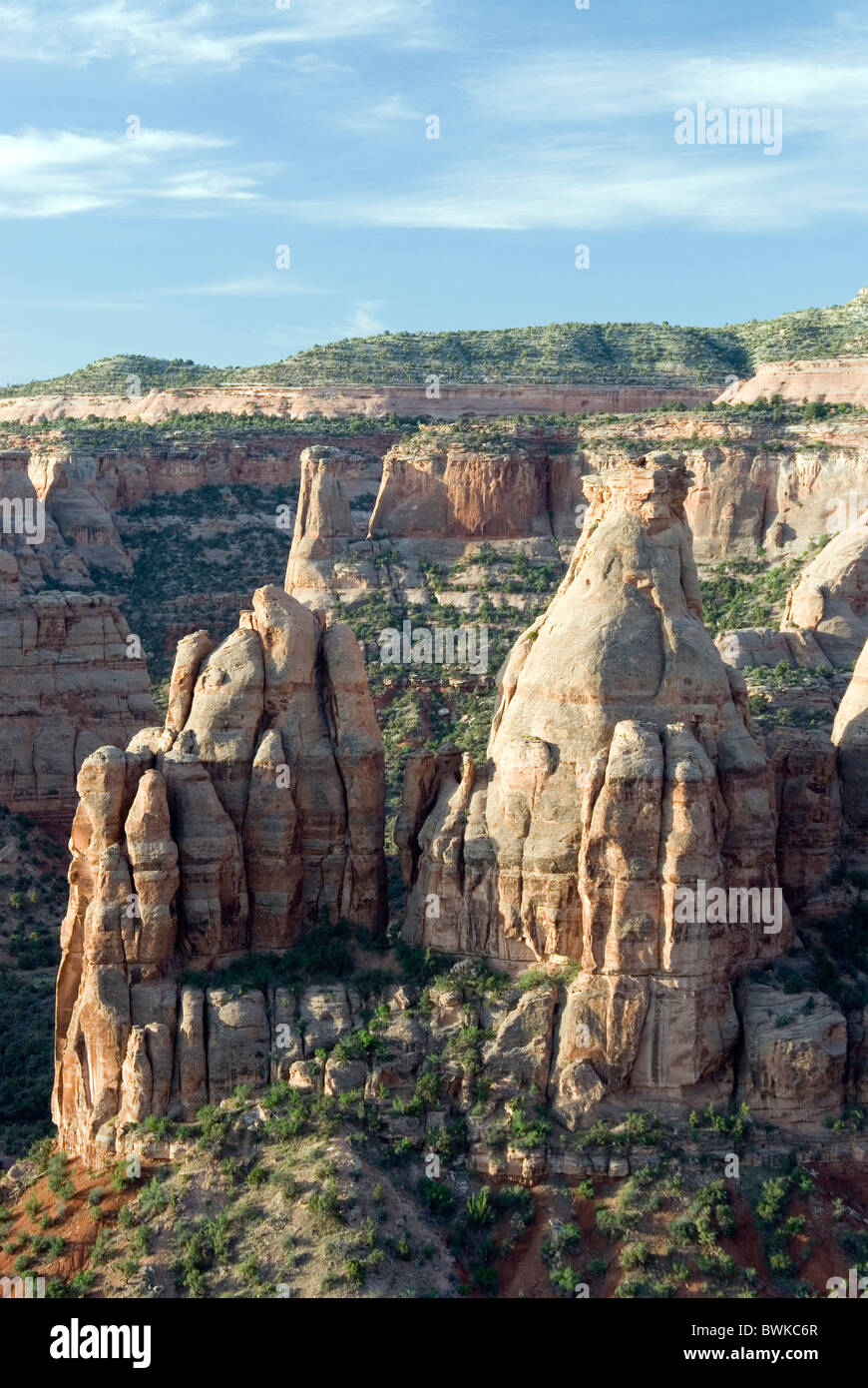 scenery landscape rock erosion monument canyon Colorado national ...