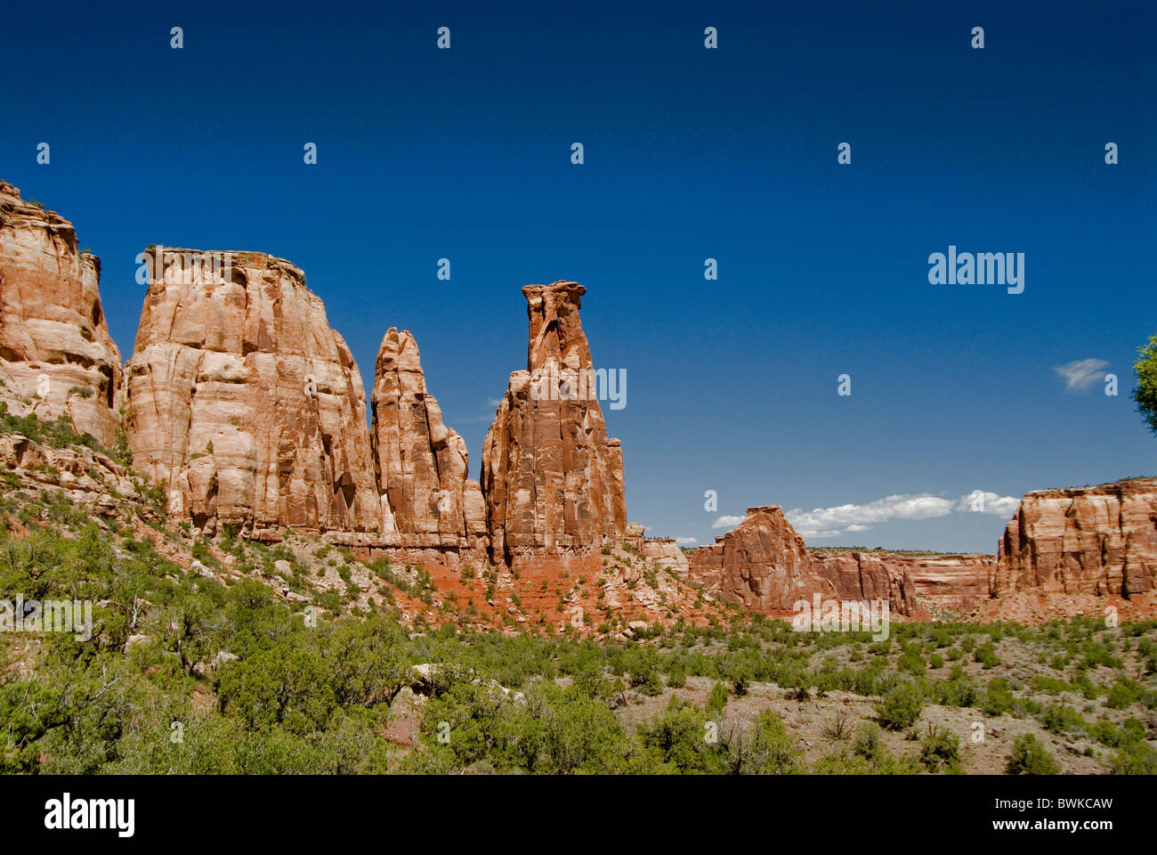scenery landscape erosion rock Colorado national monument Fruita USA ...