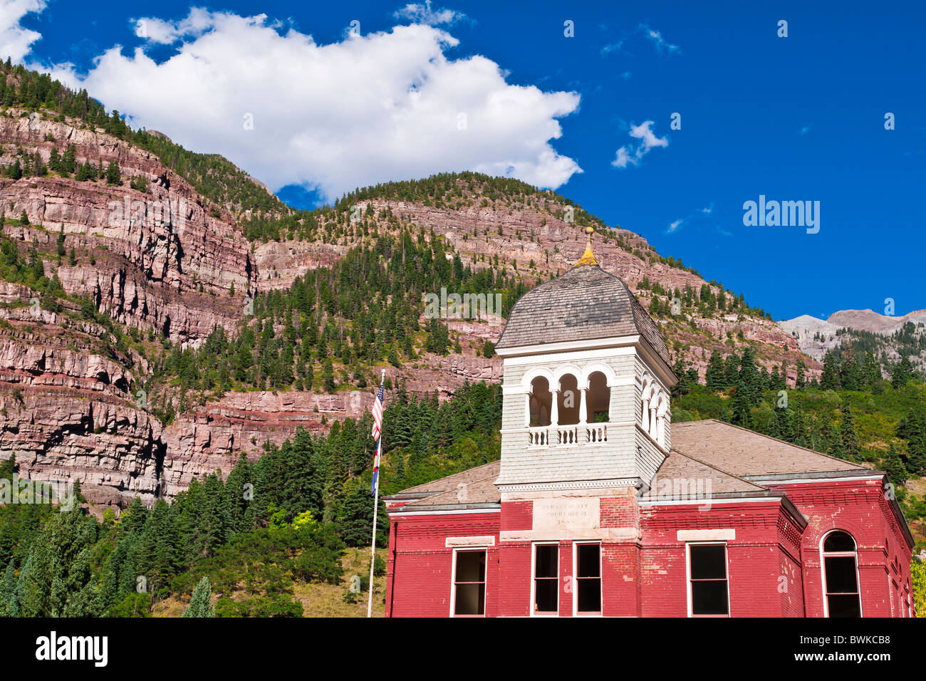 The historic Ouray County Court House, Ouray, Colorado Stock Photo - Alamy
