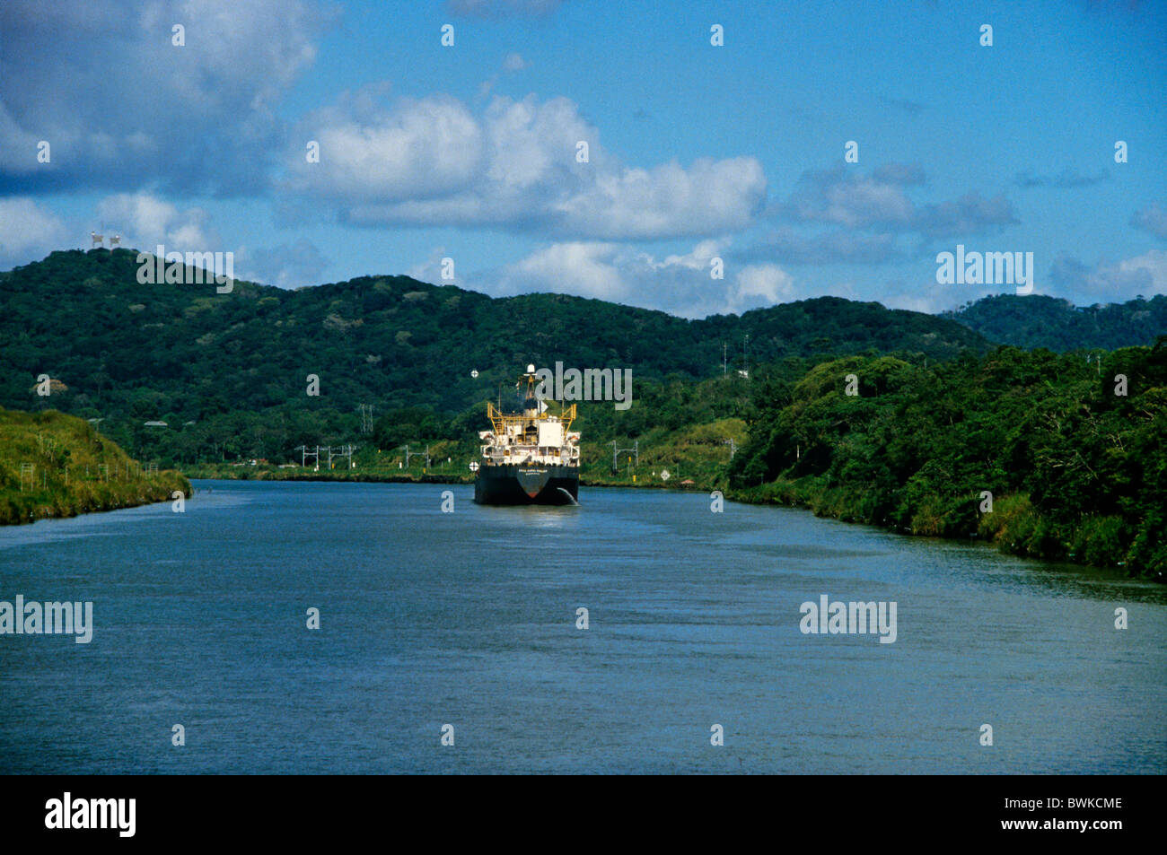 Panama Canal Panama canal channel ship freighter cargo freight ...