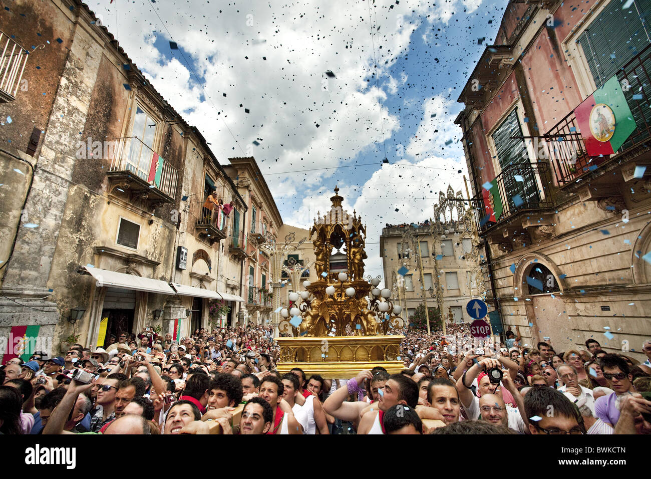 Saint´s day San Paolo, Palazzolo Acréide, Sicily, Italy Stock Photo - Alamy