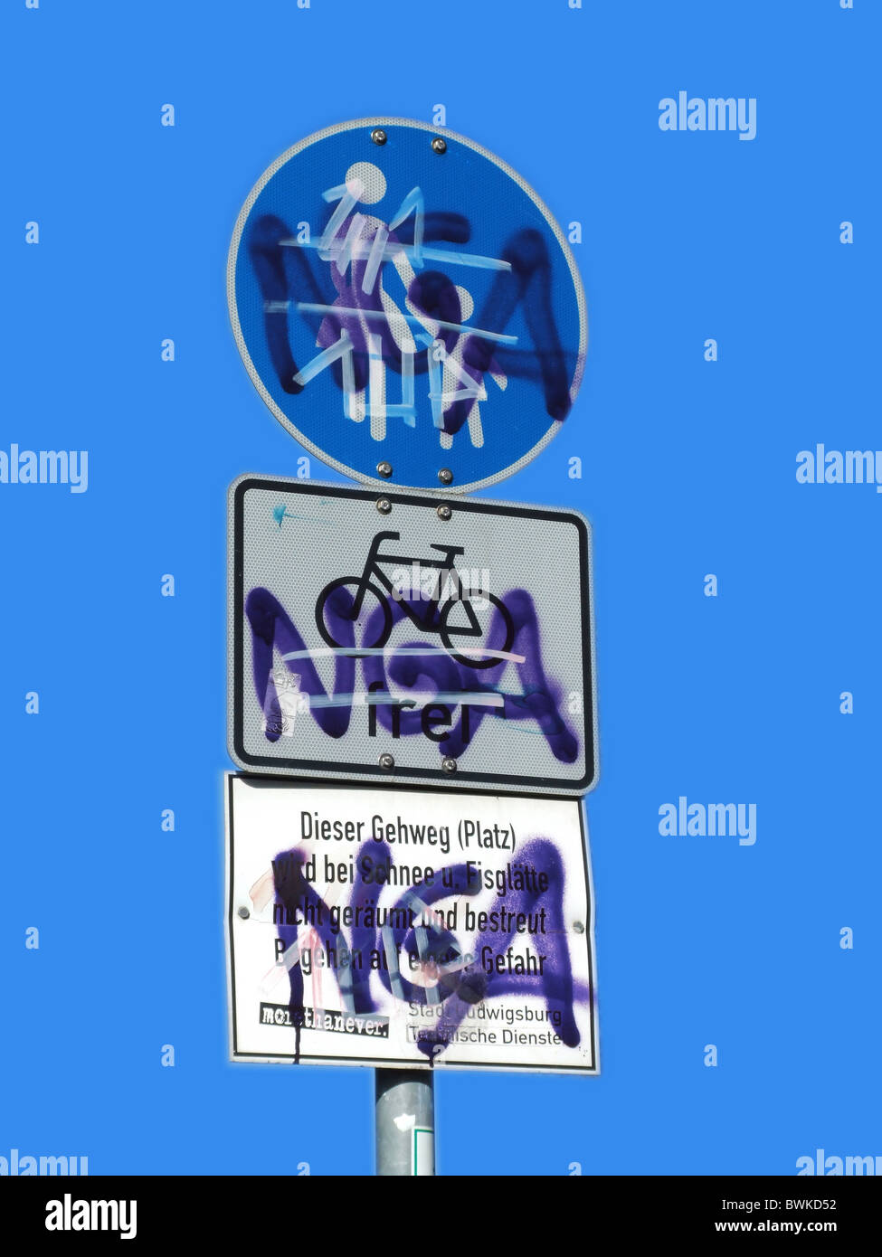 road signs sign smears vandalism signs boards disfigures day smearings ...