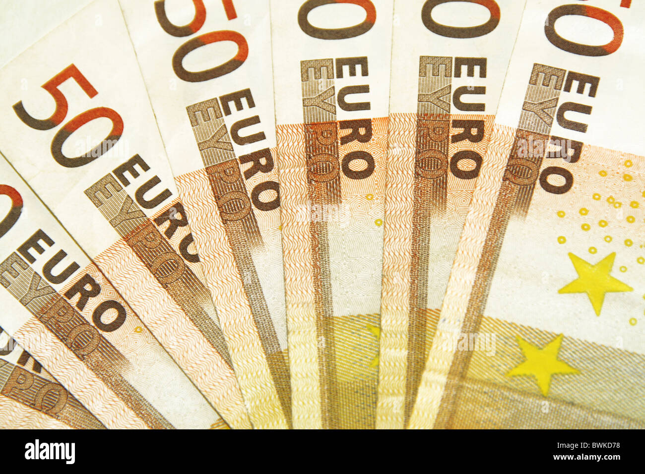 EU 50 euros euro bills bank notes bills bank notes money currency ...