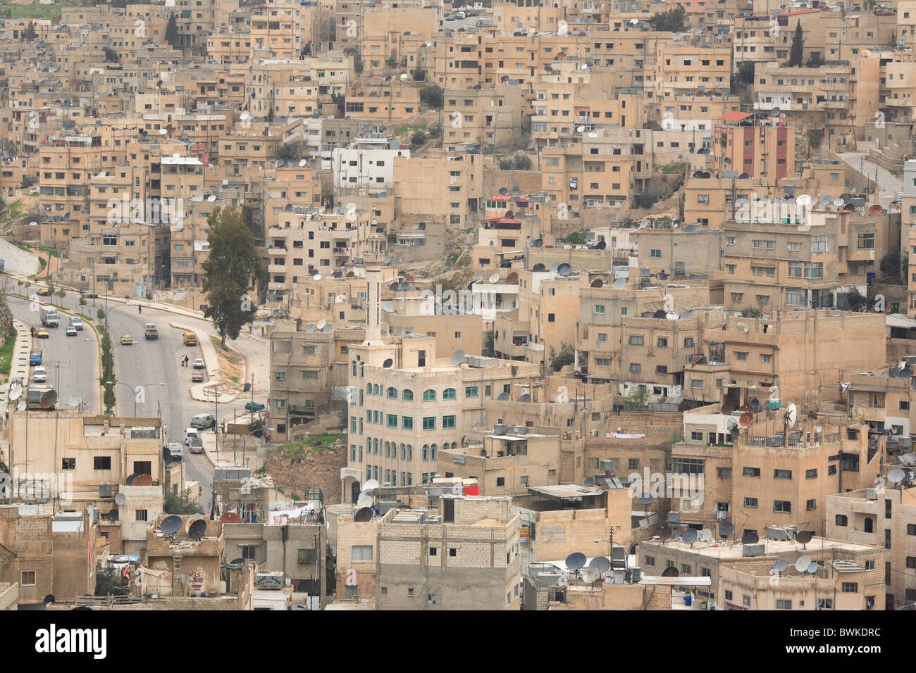 Amman overview town city residential building s Jordan Middle East East ...