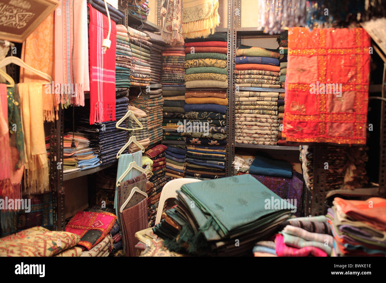 store loading business trade materials substances cloths scarfs ...