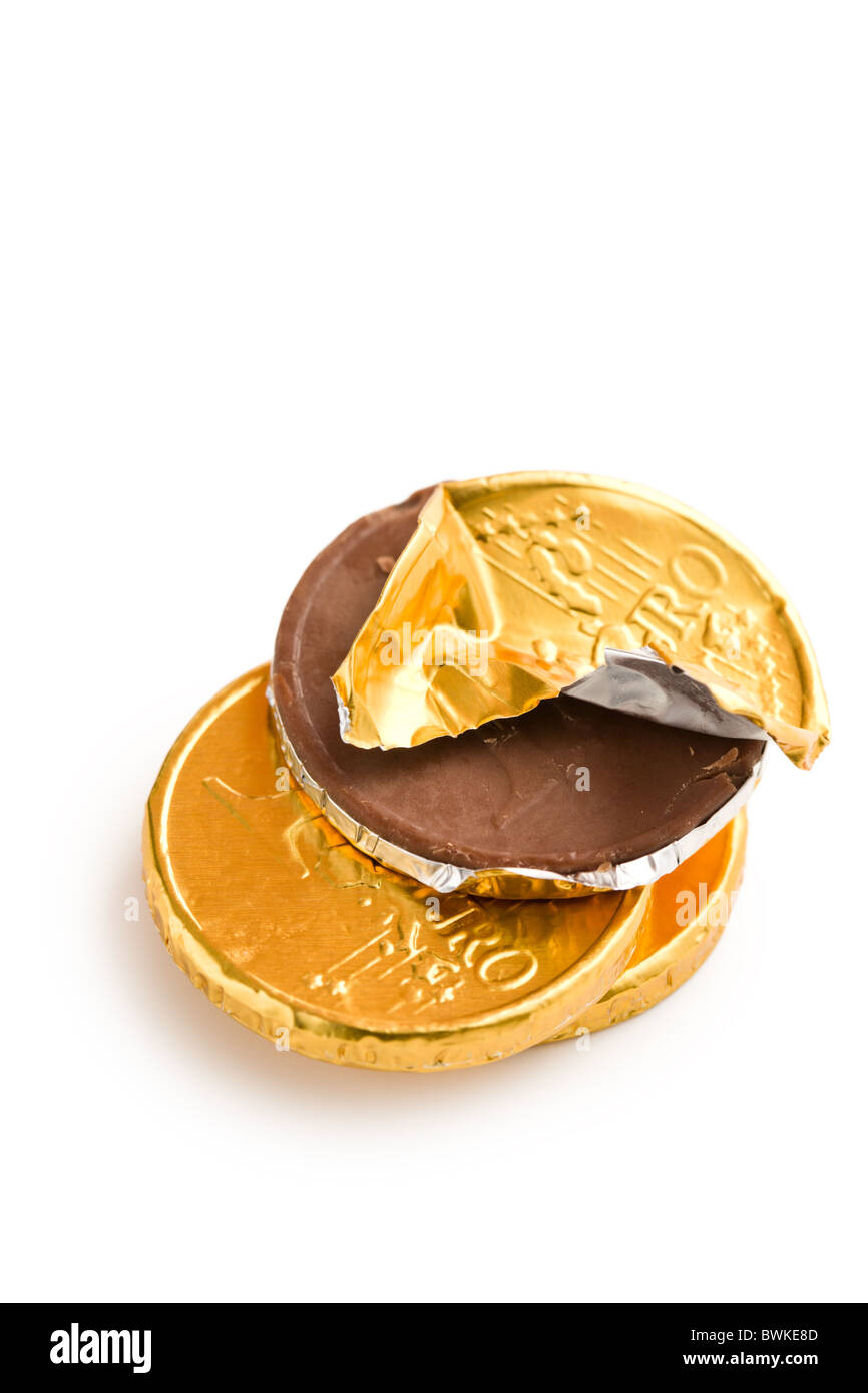 the euro currency . chocolate coins Stock Photo - Alamy