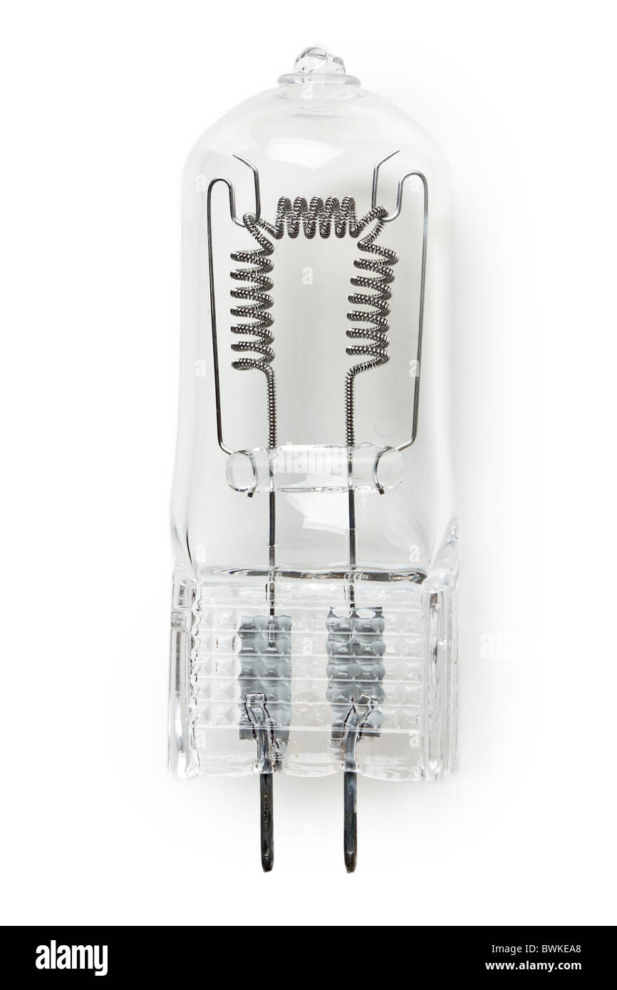 halogen bulb on white background Stock Photo - Alamy
