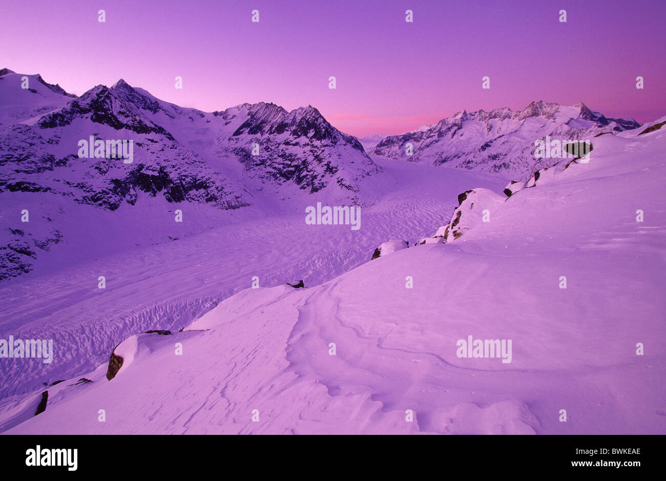 scenery landscape mood dusk mountains Alps alpine Wannenhorn ...