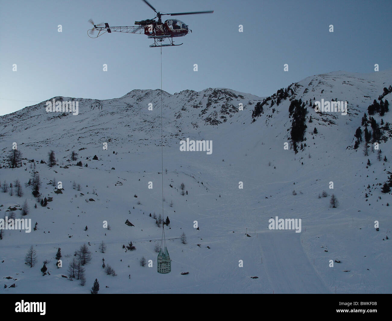 Air Zermatt material transport transport helicopter helicopter ...
