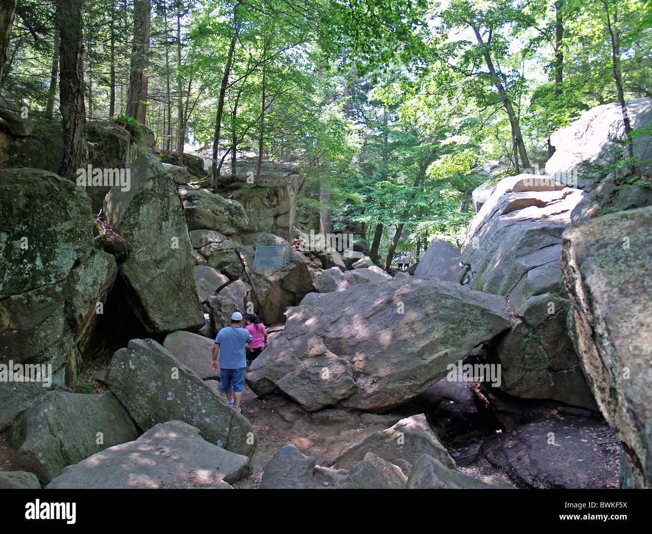 Hiking in Purgatory Chasm State Park,Massachusetts Stock Photo - Alamy