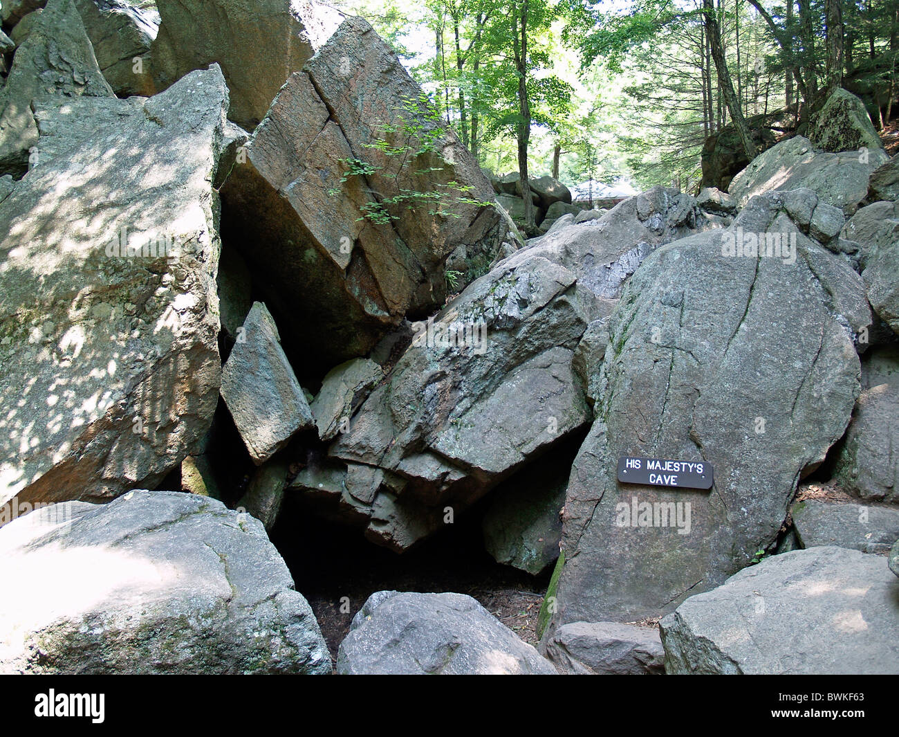 Hiking in Purgatory Chasm State Park,Massachusetts Stock Photo - Alamy