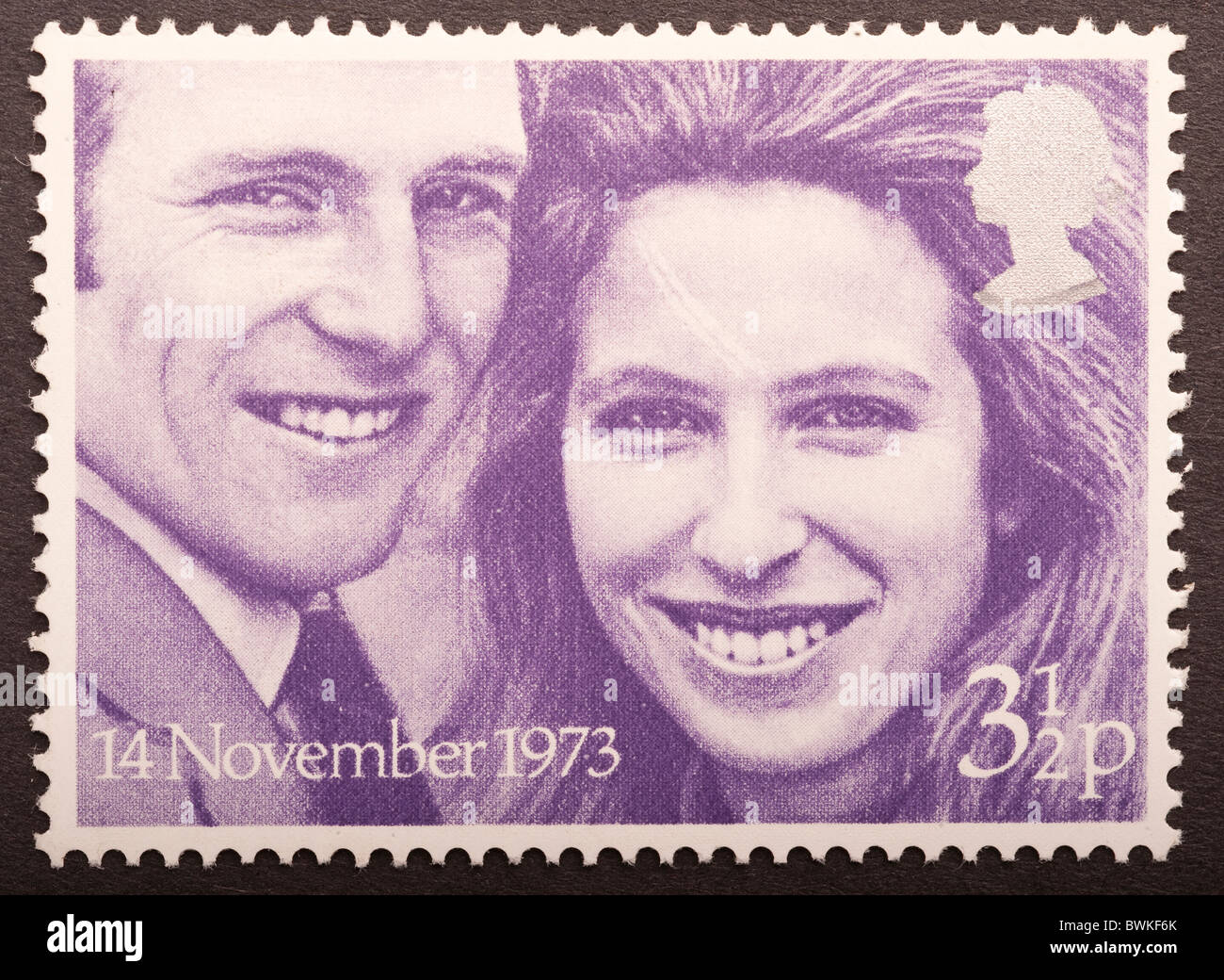 British Postage Stamp, Three and a Half Pence Stock Photo - Alamy