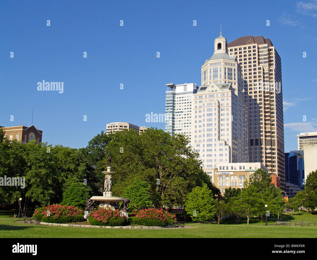 Hartford skyline from Bushnell Park,Connecticut Stock Photo - Alamy