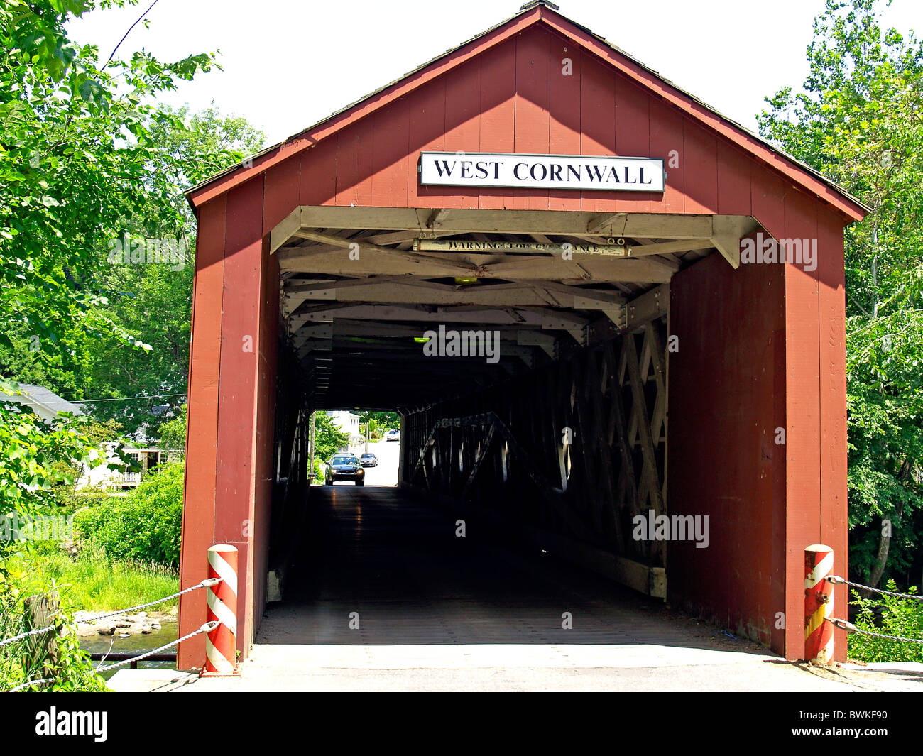 Covered bridge at West Cornwall,Connecticut Stock Photo - Alamy