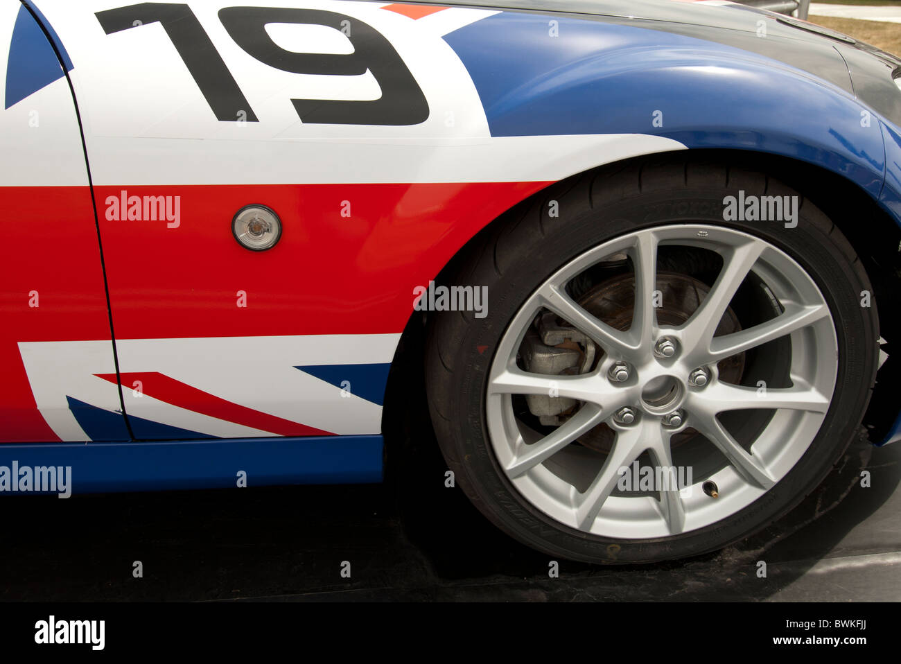 union jack racing car Stock Photo - Alamy