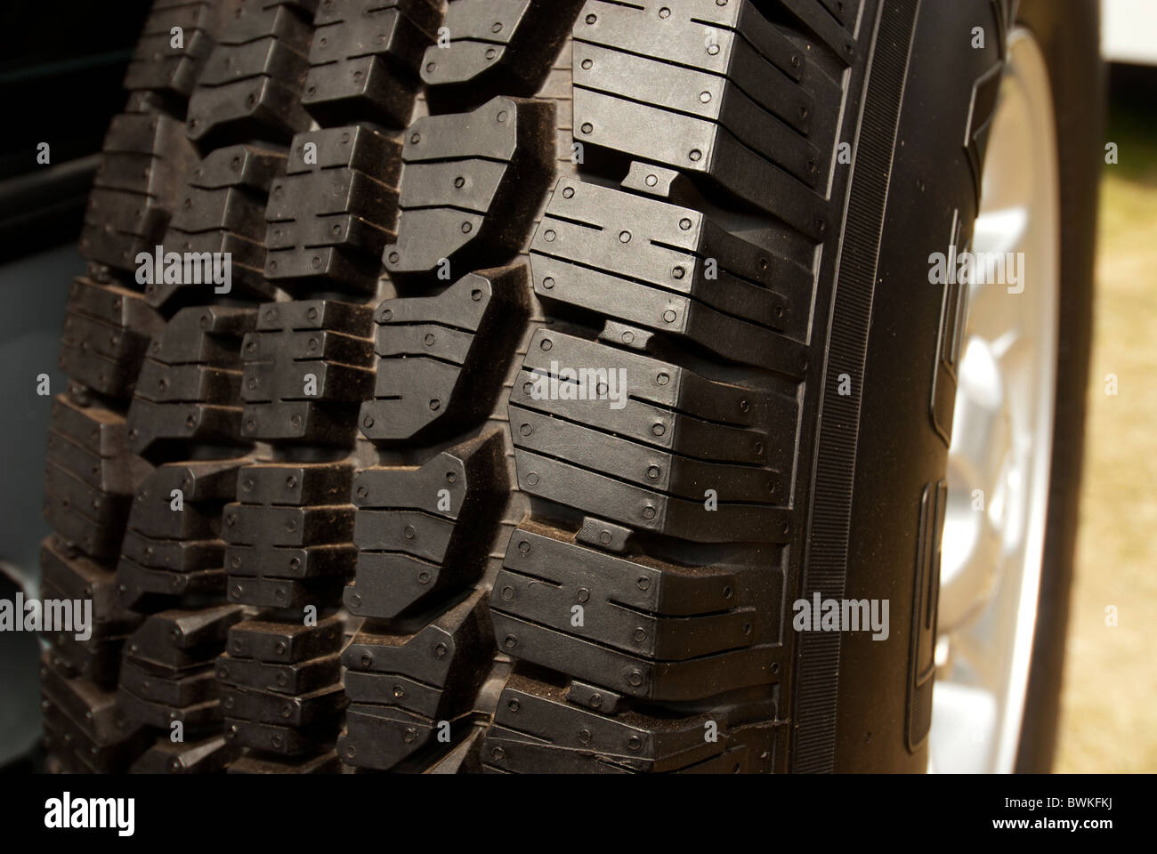 Chunky new off road tyre Stock Photo - Alamy