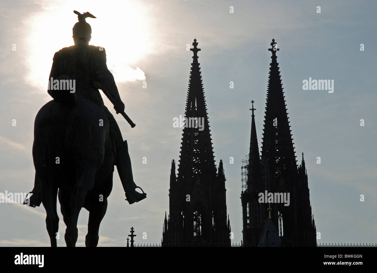 Cologne Germany Europe Friedrich Wilhelm II emperor equestrian statue ...
