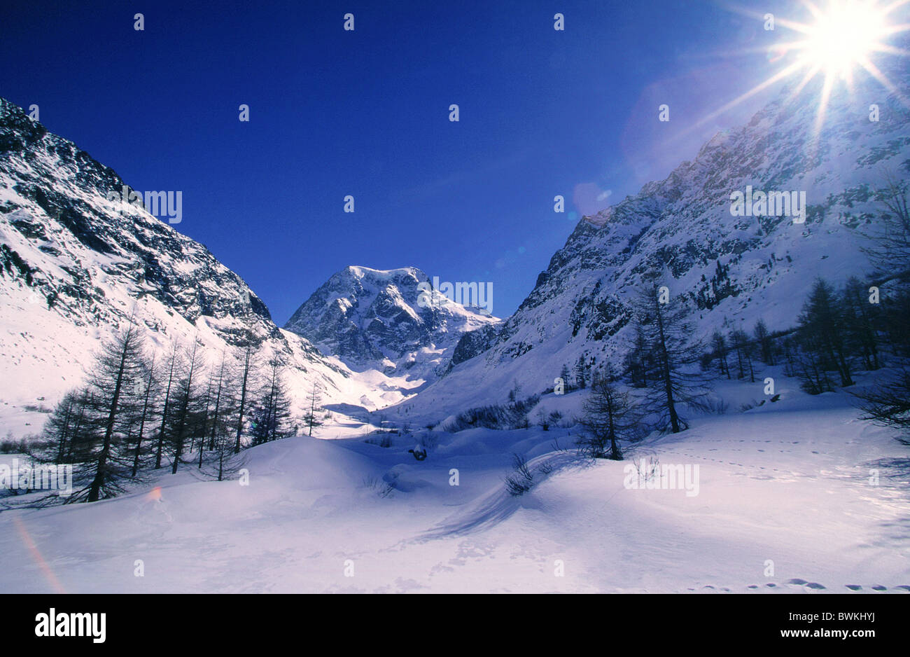 Switzerland Europe Valais Mont Collon summit peak mountain snow Valais ...