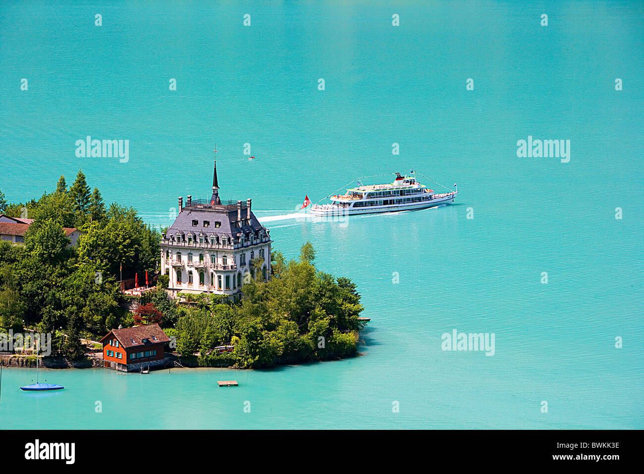 Switzerland Europe Canton Bern Bernese Oberland Brienzersee lake ...