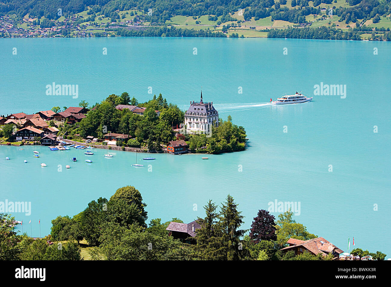 Switzerland Europe Canton Bern Bernese Oberland Brienzersee lake ...