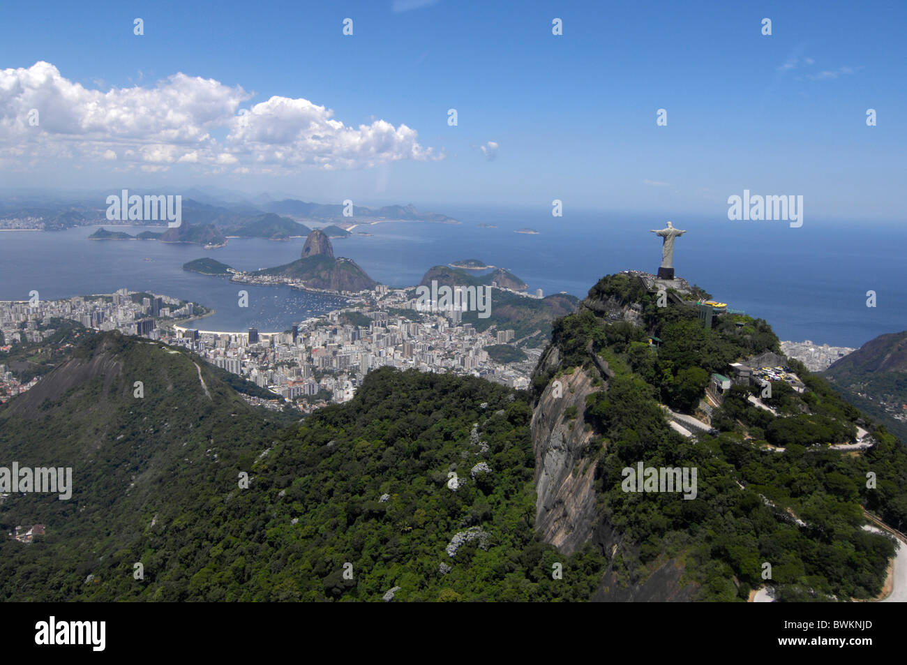 Brazil South America Rio de Janeiro overview aerial photo aerial view ...