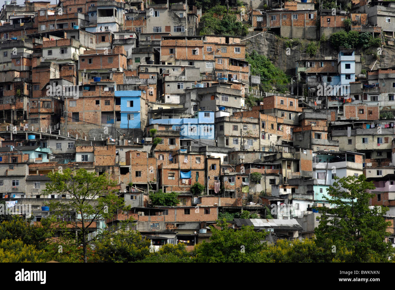 Brazil South America Rio de Janeiro Favela slums huts barracks poverty ...