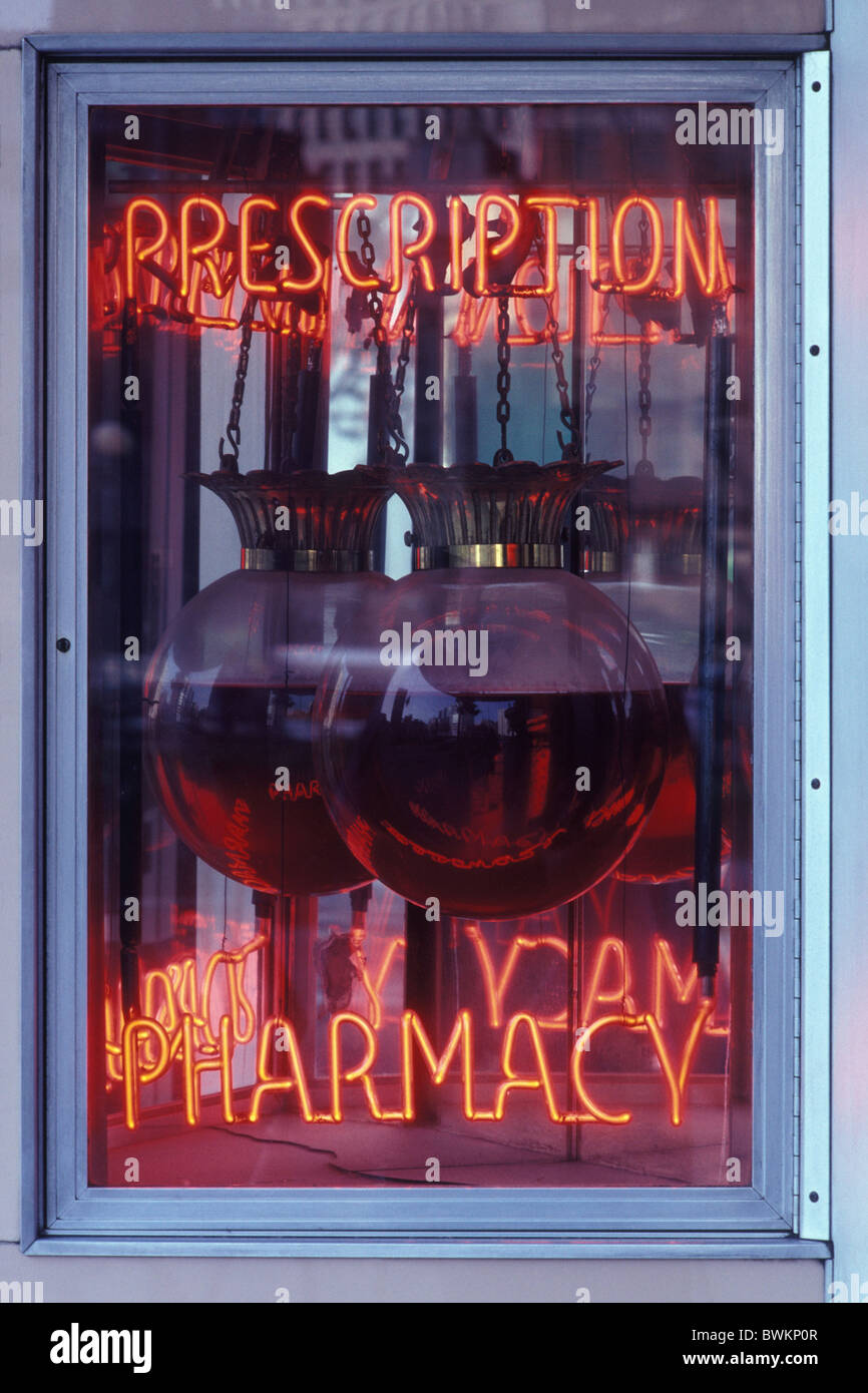drugstore Outside neon window Prescription prescription recipe ...