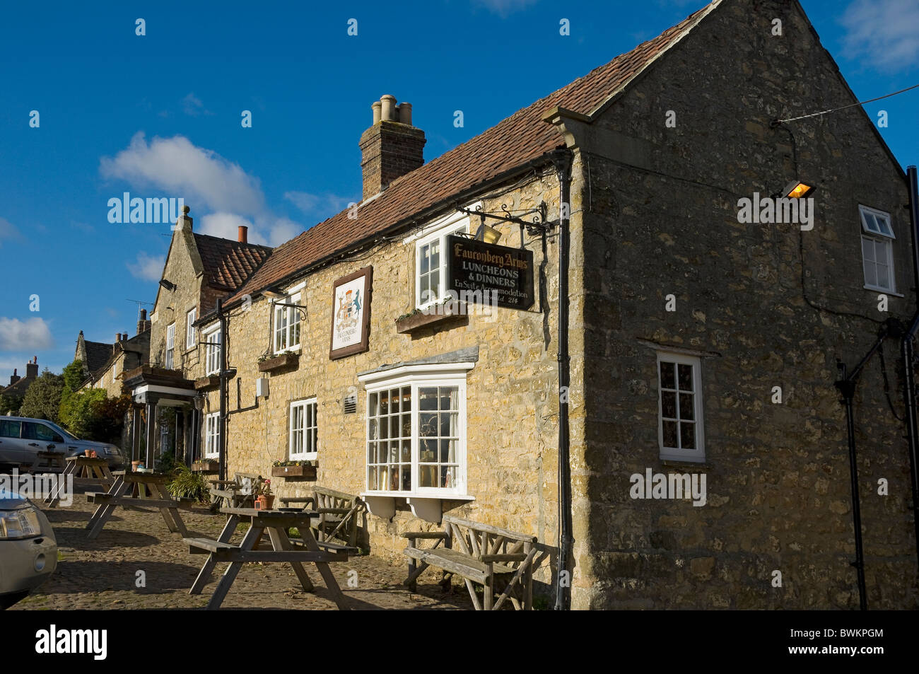 The Fauconberg Arms village pub exterior Coxwold North Yorkshire ...