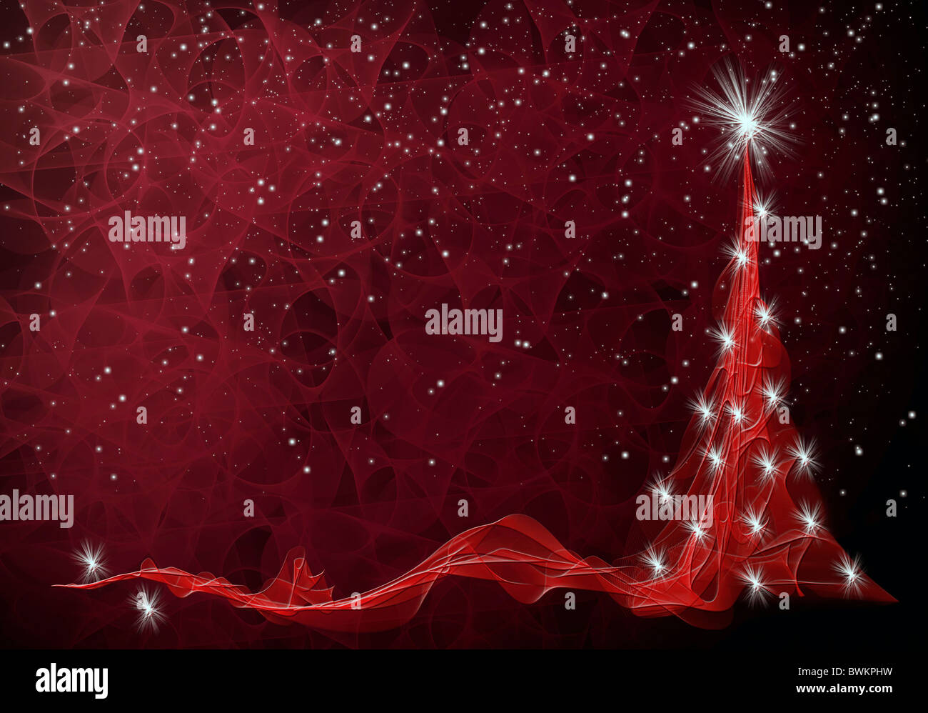 red abstract background with christmas tree Stock Photo - Alamy