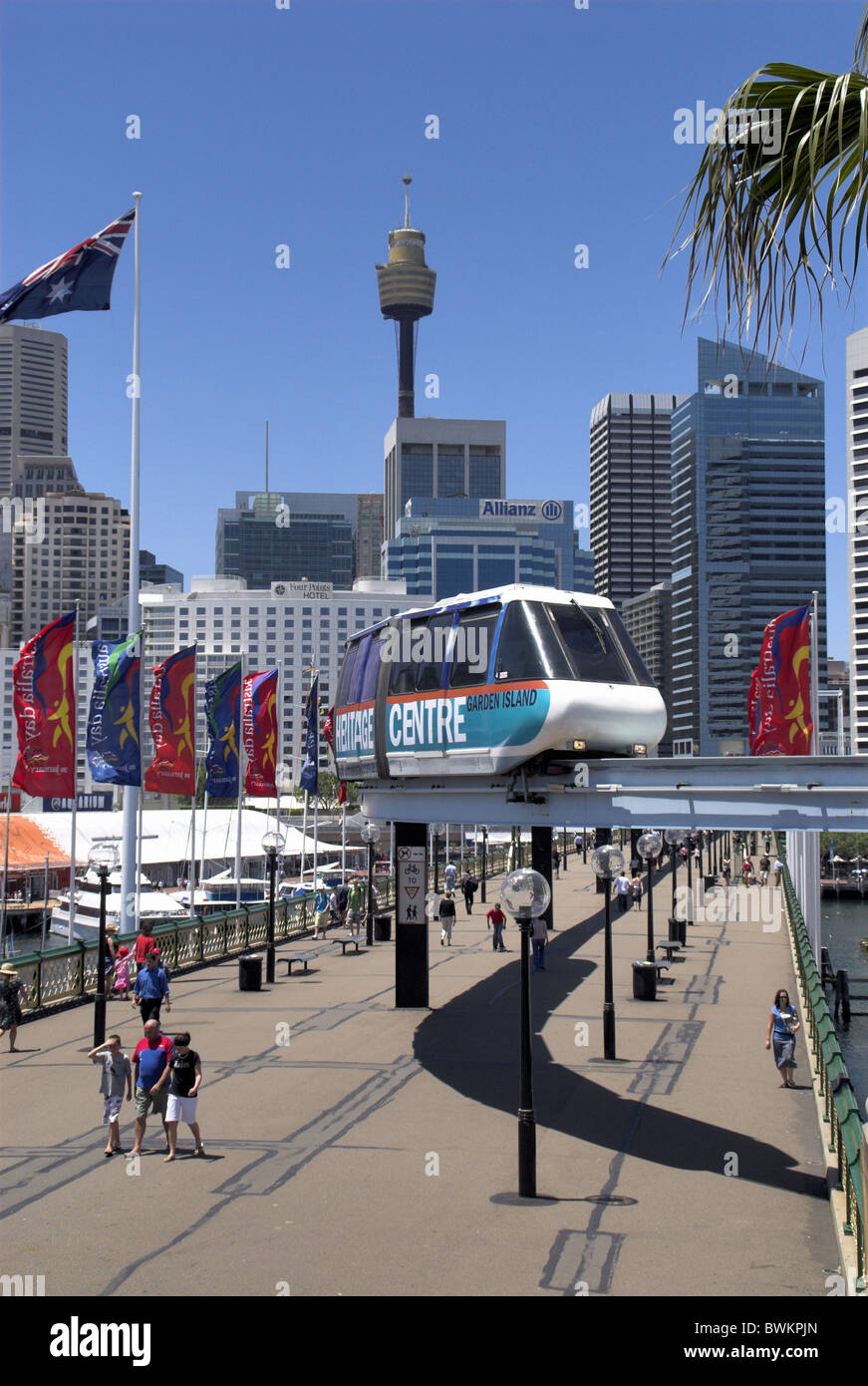 Darling harbor sydney monorail hi-res stock photography and images - Alamy