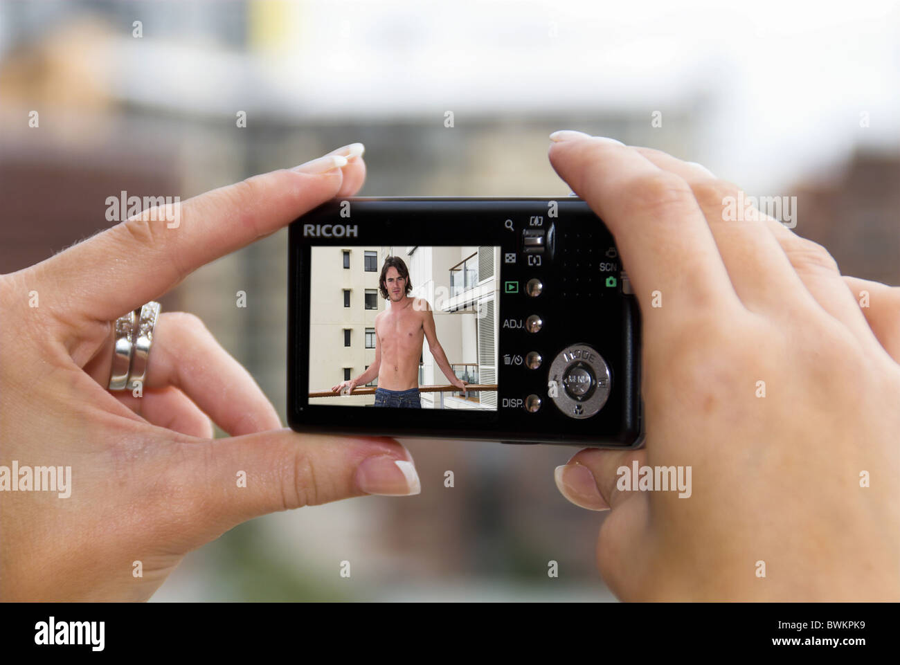 hands digital camera camera display viewfinder compact camera Digitally ...