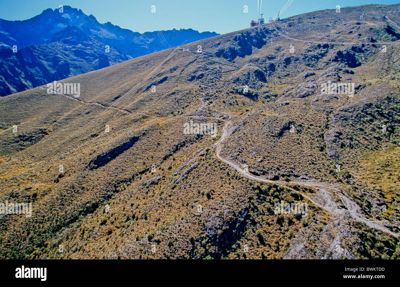 Venezuela South America Merida Cableway Andes Aerial view Landscape ...