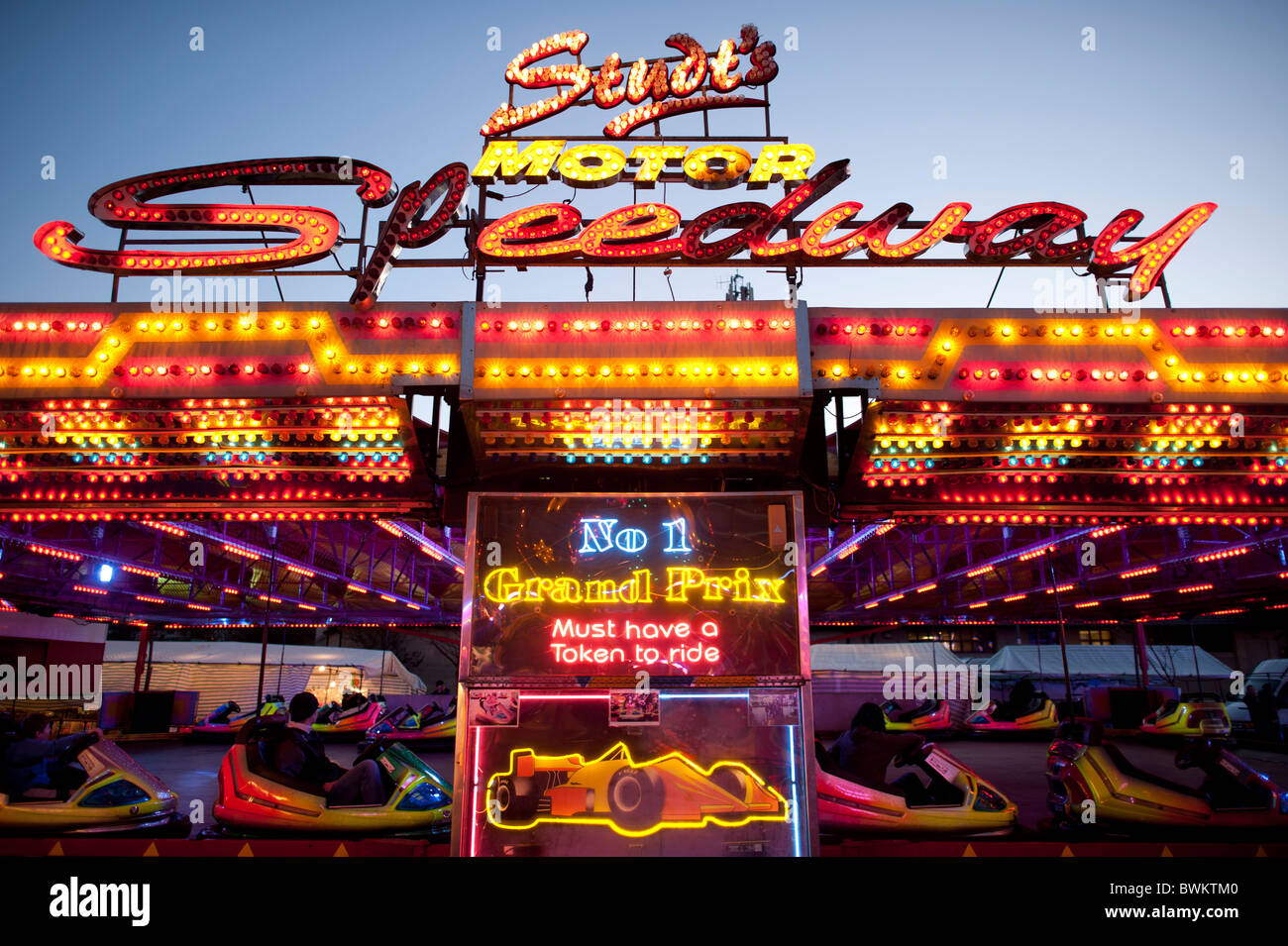 Speedway dodgem car ride at Aberystwyth Fair, Monday 15th November 2010 ...