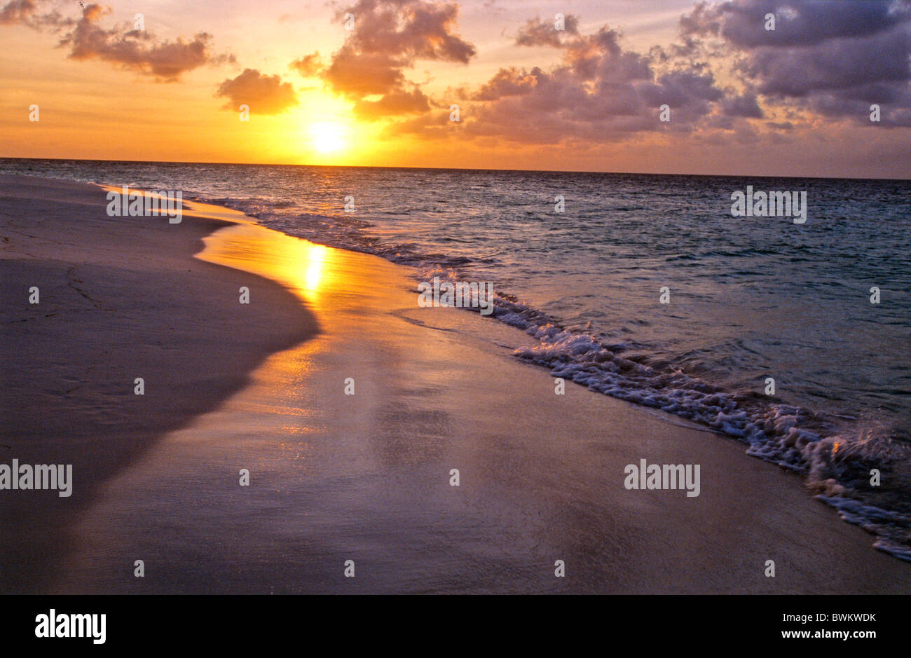 Venezuela South America Las Aves Archipelago Sunset Sea Ocean Aves De ...