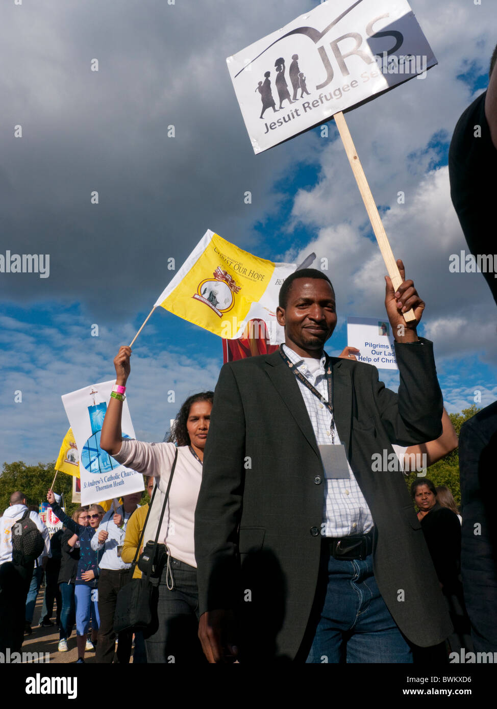 Catholics March in Hyde Park during Papal visit to London September ...