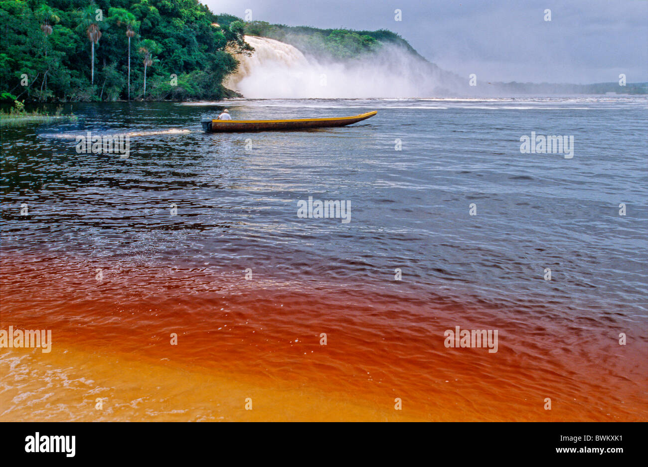 Venezuela South America Salto Hacha Isla Antony Boat Canaima national ...