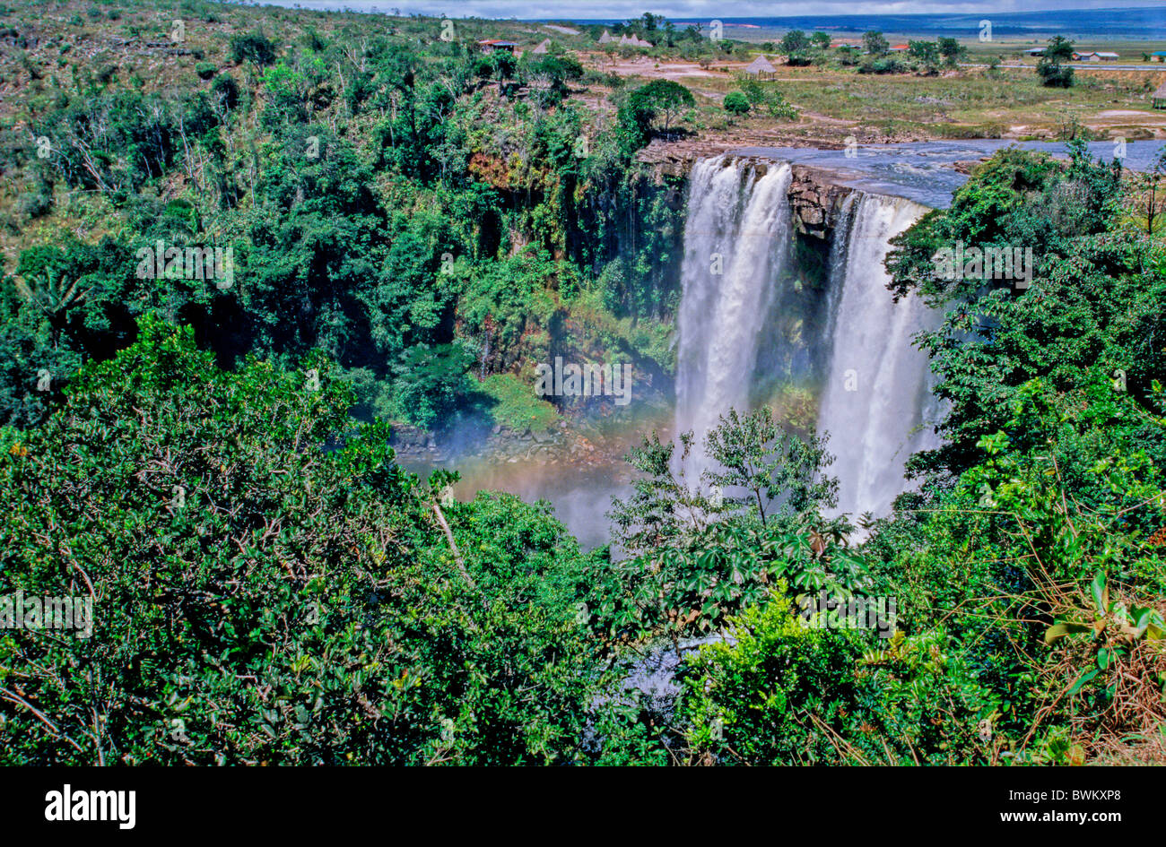 Venezuela South America Salto Kama-Meru Waterfall Landscape River La ...