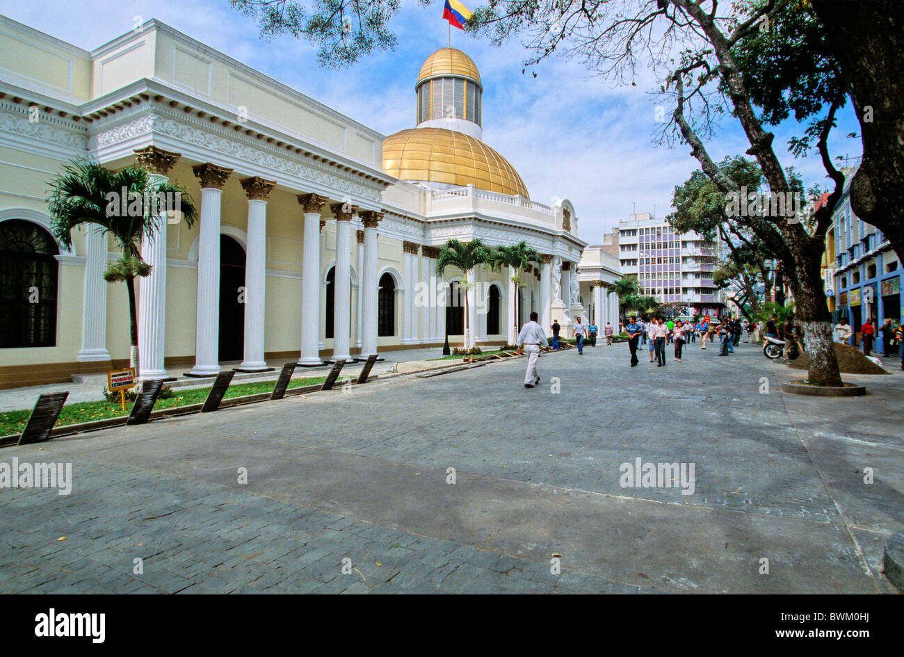Venezuela South America Caracas Plaza Bolivar Capitolio Nacional South ...