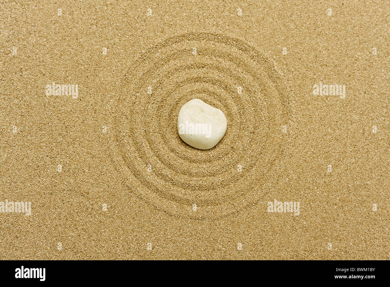 raked sand - zen rock garden - japan zen spirit inspired arrangement ...